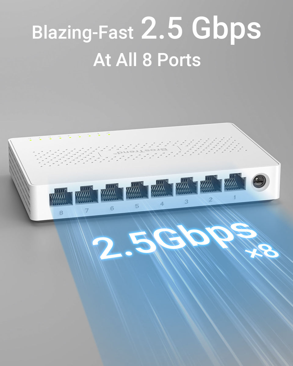 BrosTrend 8 Port 2.5GB Ethernet Switch, Cost-Effective Network Upgrade ...